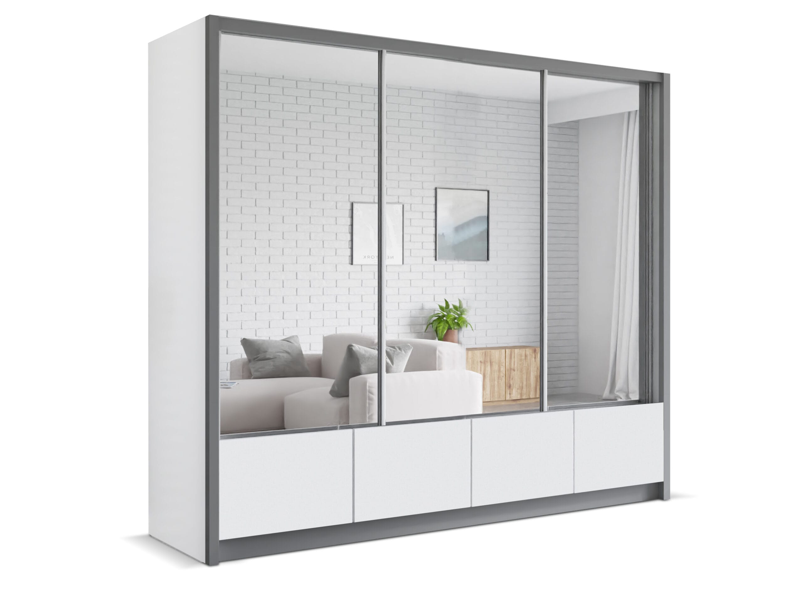 KLIZNI ORMAR LUIS 250cm BIJELI - Babilon d.o.o. Tuzla - sektor veleprodaje